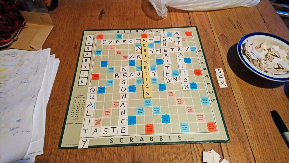 Scrabble #5 - AESTHETICS - Nick Warburton artist & sculptor