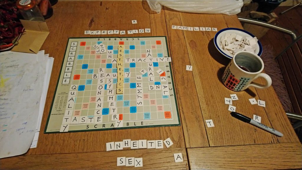 Scrabble #5 - AESTHETICS - Nick Warburton artist & sculptor